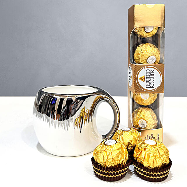 Buy/Send Eclectic Look Mug & Ferrero Rochers Combo Online- FNP