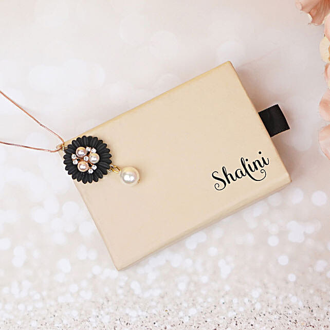 Buy/Send Personalised Twilight Pearl Necklace Box Online- FNP