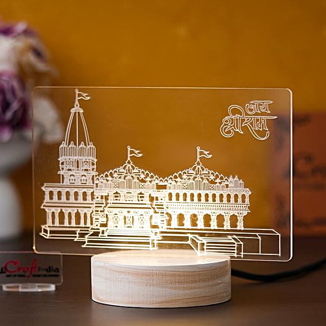 Buy/Send LED Ram Mandir Showpiece Online- FNP