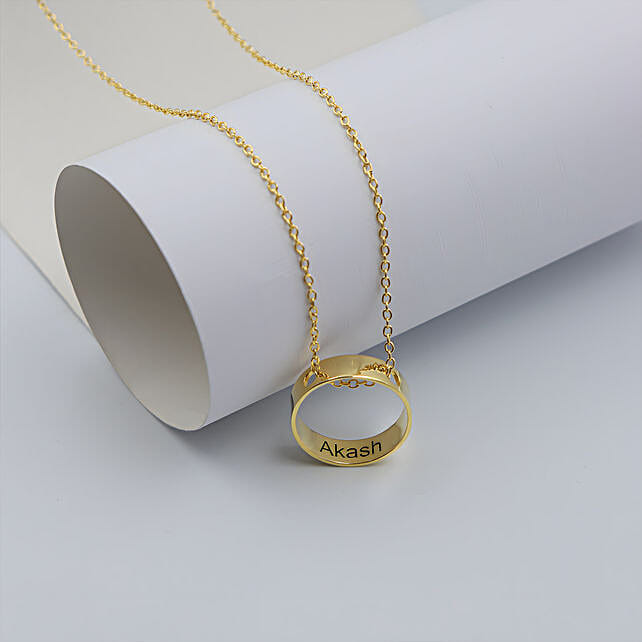 Buy/Send Personalised Name Ring Valentine Necklace Online- FNP