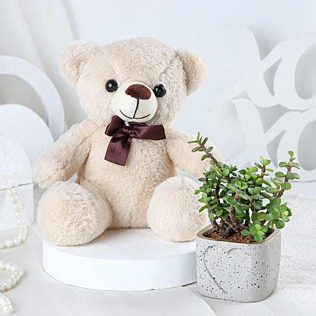 Buy/Send Teddy Love & Jade Combo Online- FNP