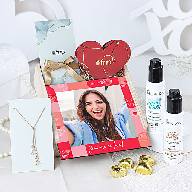 Buy/Send Personalised For Love Valentine Gift Bundle Online- FNP