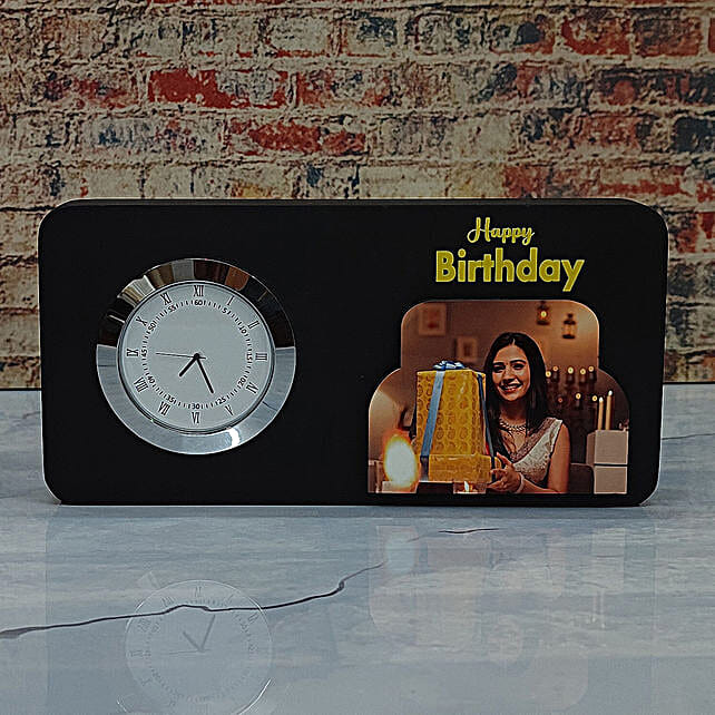 Buy/Send Birthday Memories Personalised Clock Tabletop Online- FNP