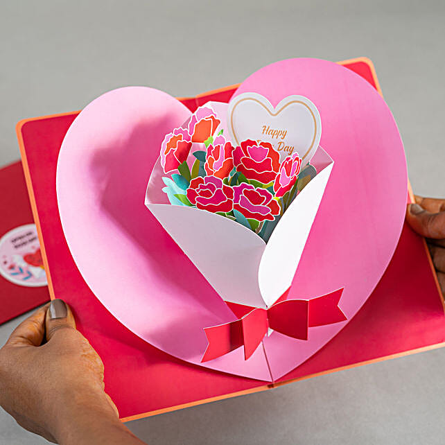 Buy/Send Rose Day Pop-Up Card Online- FNP
