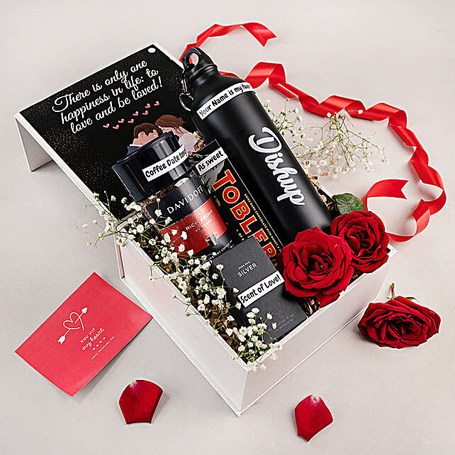 Buy/Send Personalised Elegant Romance Gift Box For Him Online- FNP