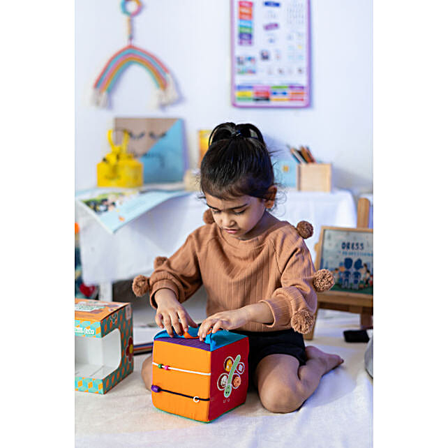 Buy/Send Touch & Feel Motor Skill Cube Toy Online- FNP