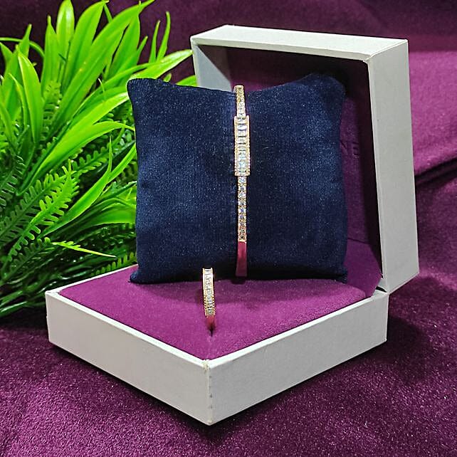Buy/Send Shimmering Rose Gold Jewel Set Online- FNP
