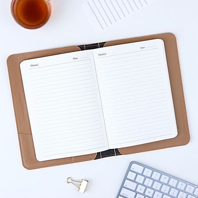 Buy/Send Signature Style Vegan Leather Notebook Online- FNP