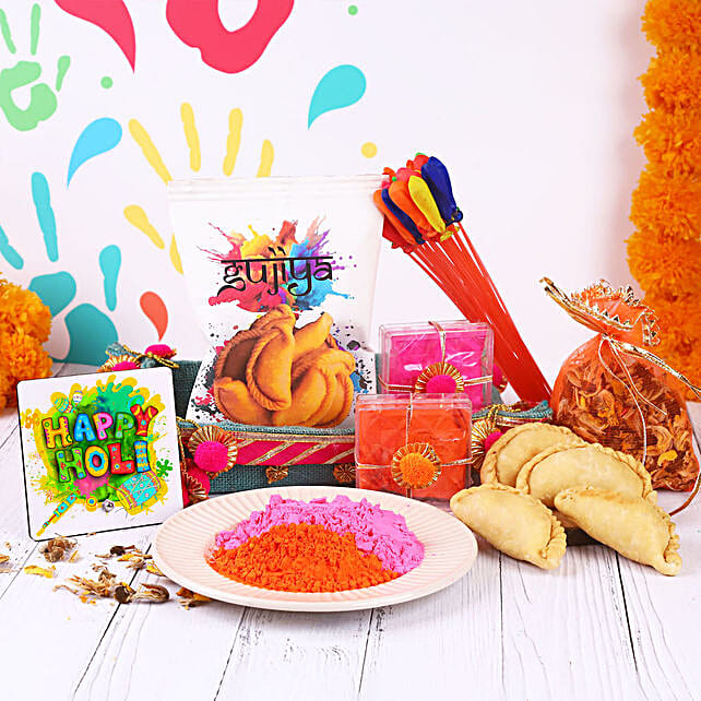 Buy/Send Personalised Colours of Joy Holi Hamper Online- FNP