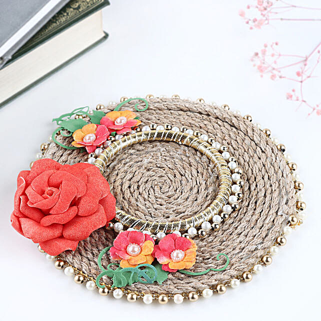 Buy/Send Floral Planter Base Gift Plate Online- FNP