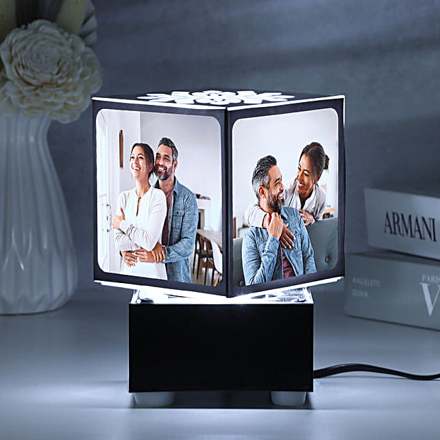 Buy/Send Personalised Revolving Photo Lamp Online- FNP