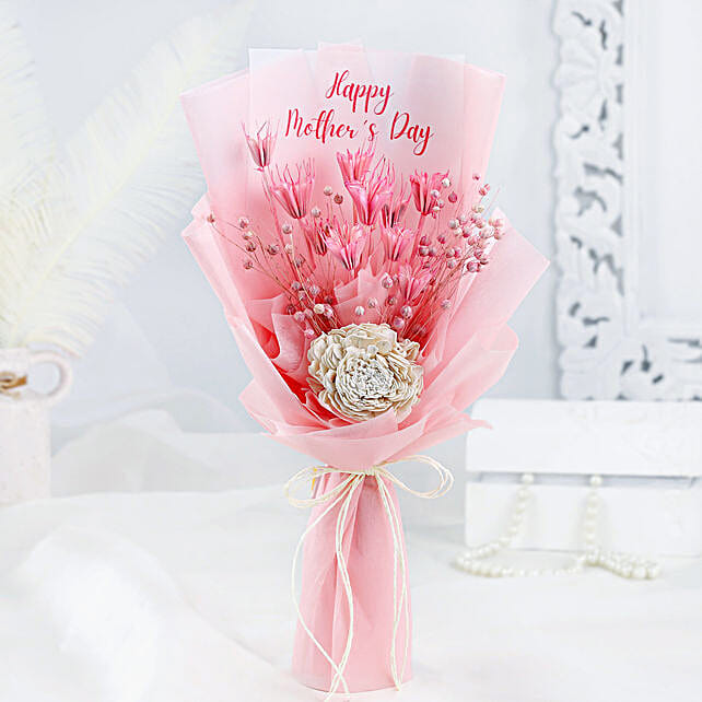 Buy/Send Serene Pink Dry Flower Arrangement Online- FNP