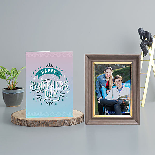Buy/Send Greeting Card & Personalised Photo Frame For Brother Online- FNP