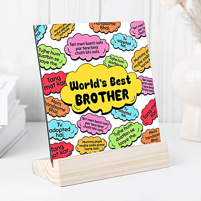Buy/Send World's Best Brother Colourful Frame Online- FNP