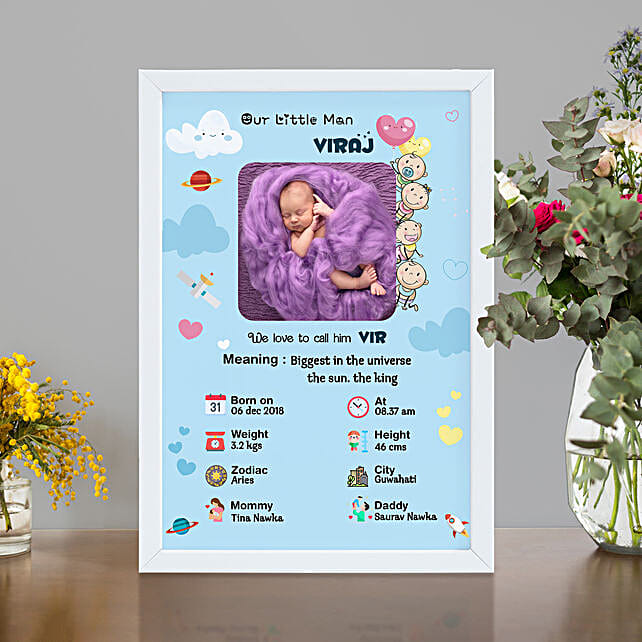 Buy/Send Baby Birth Personalised Frame Online- FNP