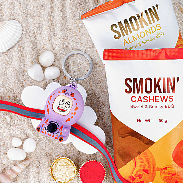 Buy/Send Emoji Rakhi For Kids & Nutty Delight Online- FNP