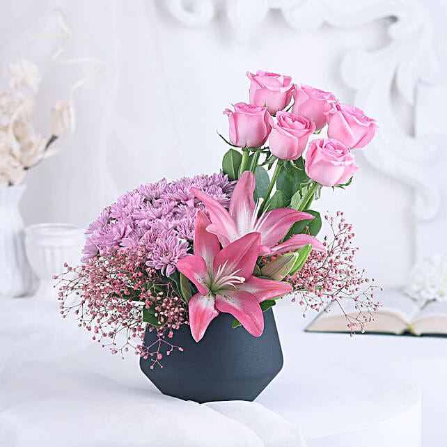 Buy/Send Mixed Blush Pink Arrangement Online- FNP