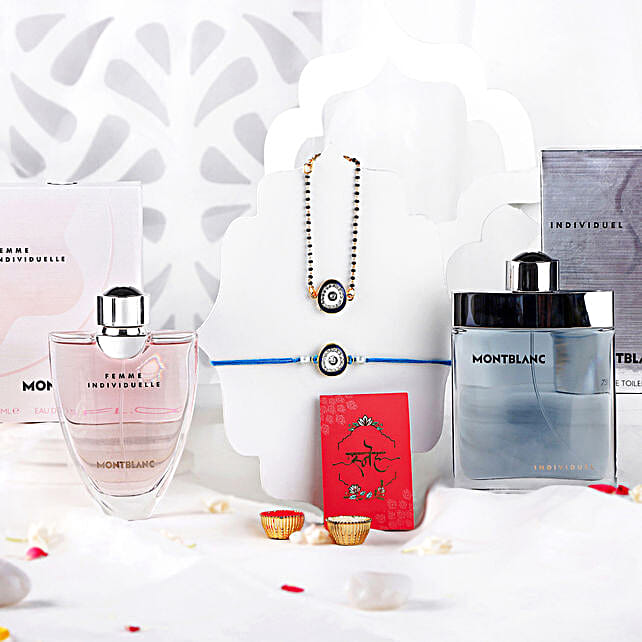 Buy/Send Feng Shui Guardian Bhaiya-Bhabhi Rakhi & Fragrance Duo Online- FNP