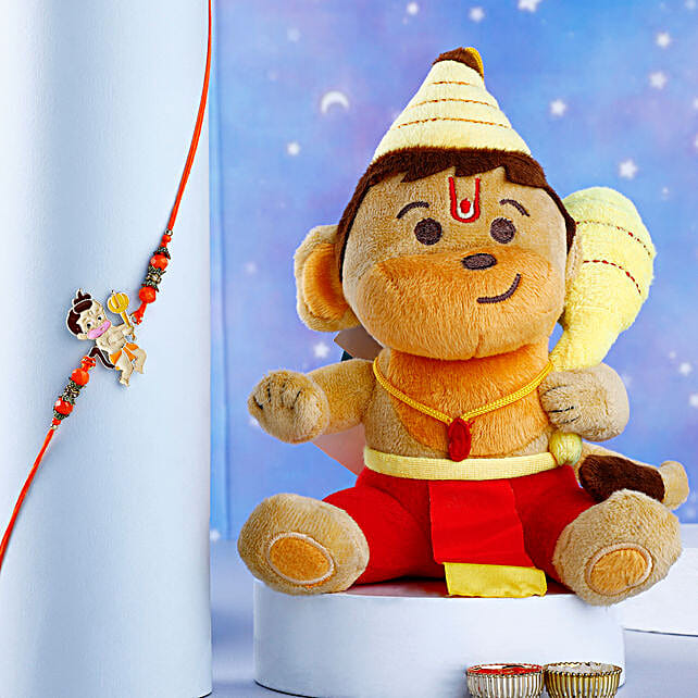 Buy/Send Bal Hanuman Rakhi & Mantra Singing Toy Online- FNP