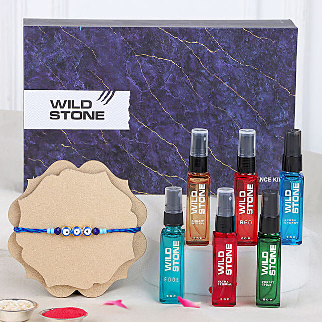 Buy/Send Feng Shui Evil Eye Rakhi & Perfume Set Combo Online- FNP