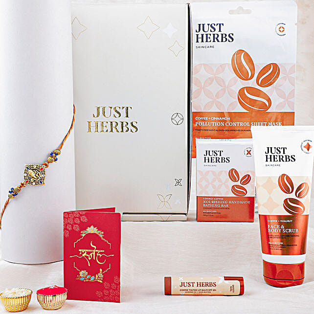 Buy/Send Ganesha Serenity Rakhi & Grooming Essentials Combo Online- FNP