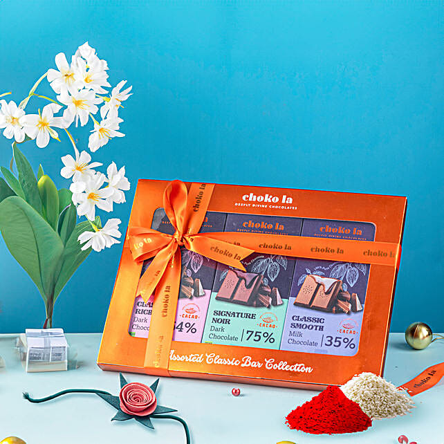 Buy/Send Assorted Chocolate Bar Raksha Bandhan Combo Online- FNP