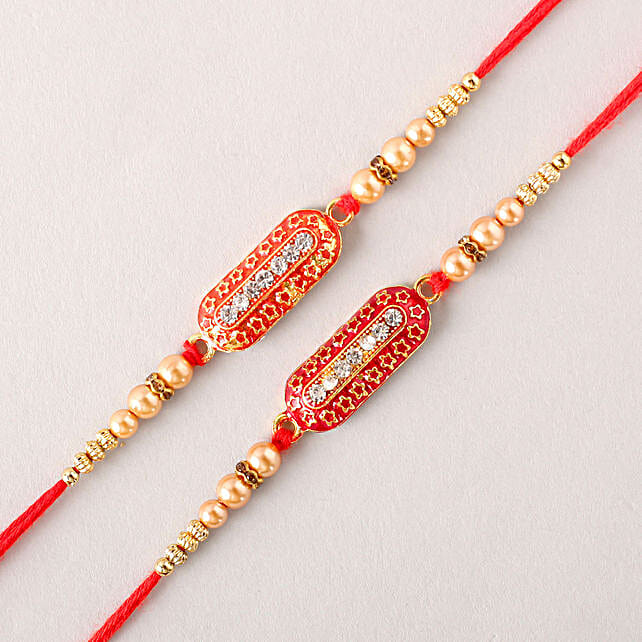 Buy/Send Ethnic Capsule Style Set of 2 Rakhi Online- FNP