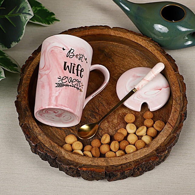 Buy/Send Pleasing Vibes Marble Coffee Mug Set Online- FNP