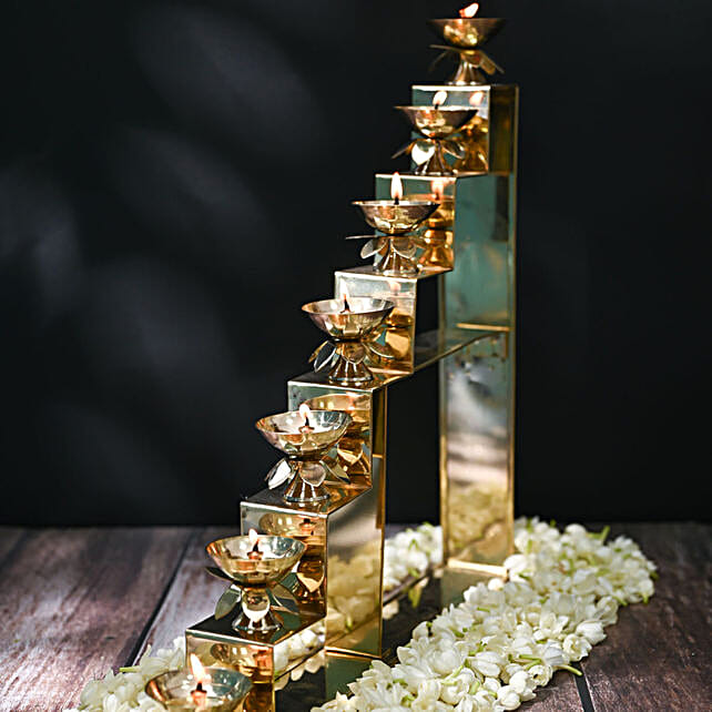 Buy/Send Divine Beginnings Diya Gift Stand Online- FNP