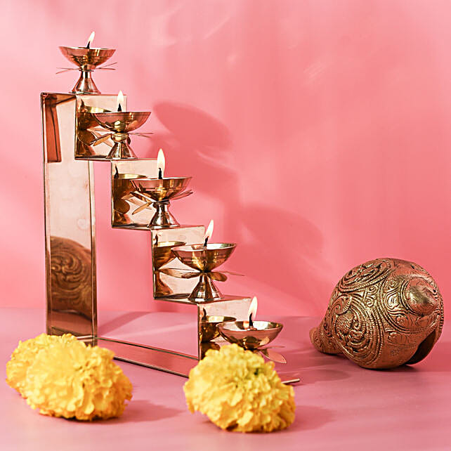 Buy/Send Auspicious Beginnings Diya Gift Stand Online- FNP