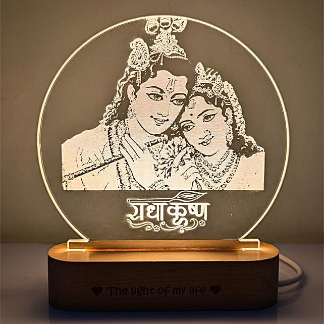 Buy/Send Radha Krishna Photo Frame Lamp Online- FNP