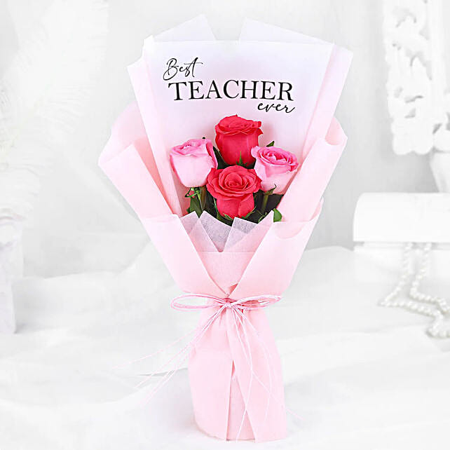 Buy/Send Best Teacher Ever Mixed Rose Bouquet Online- FNP