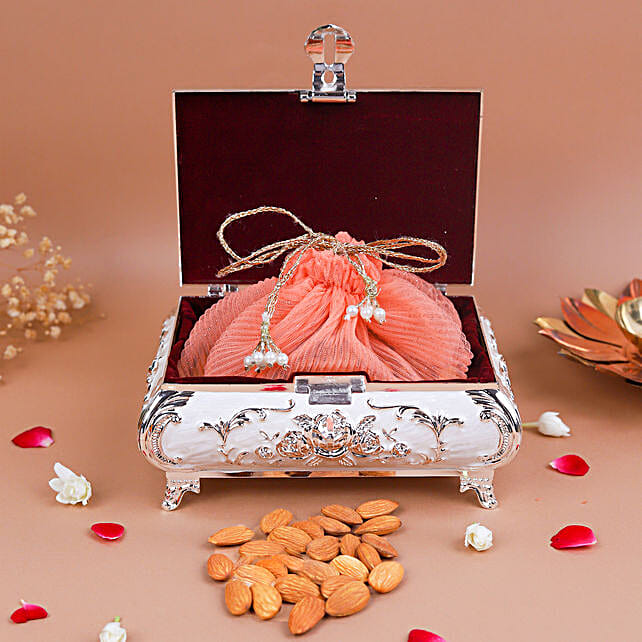 Buy/Send Premium Silver Almond Box Online- FNP
