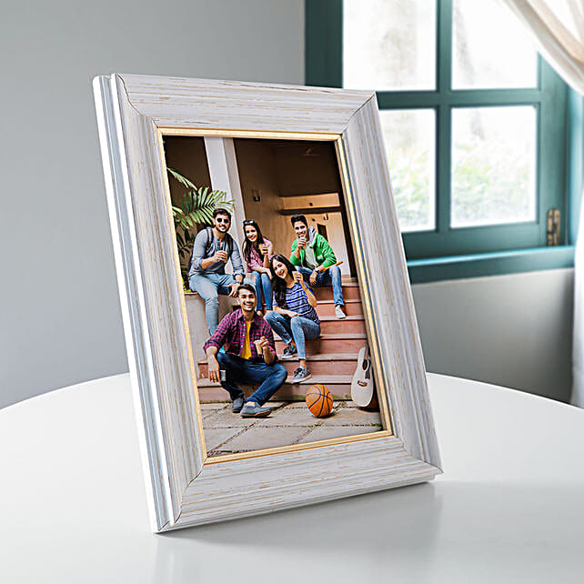 Buy/Send Wooden White Table Top Photo Frame Online- FNP
