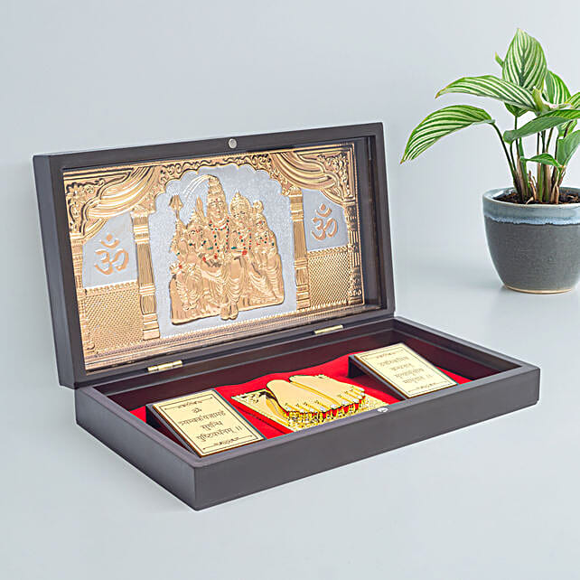 Buy/Send 24Kt Om Namah Shivay Puja Box Online- FNP