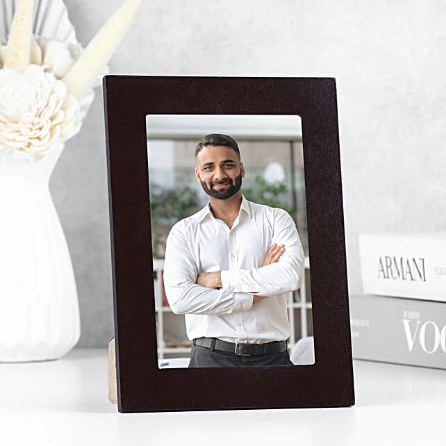 Buy/Send Personalised Dark Brown Timeless Photo Frame Online- FNP