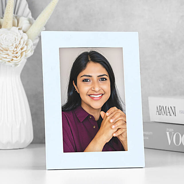 Buy/Send Personalised Simplistic White Photo Frame Online- FNP