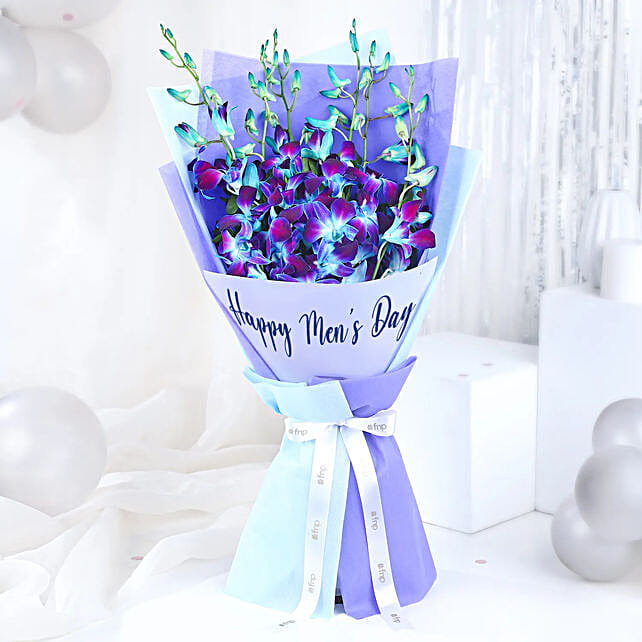 Buy/Send Blue Orchid Personalised Wish Bouquet for Men Online- FNP