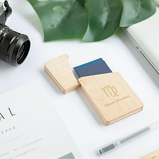 Personalised Wooden Name Card Holder malaysia | Gift Personalised ...