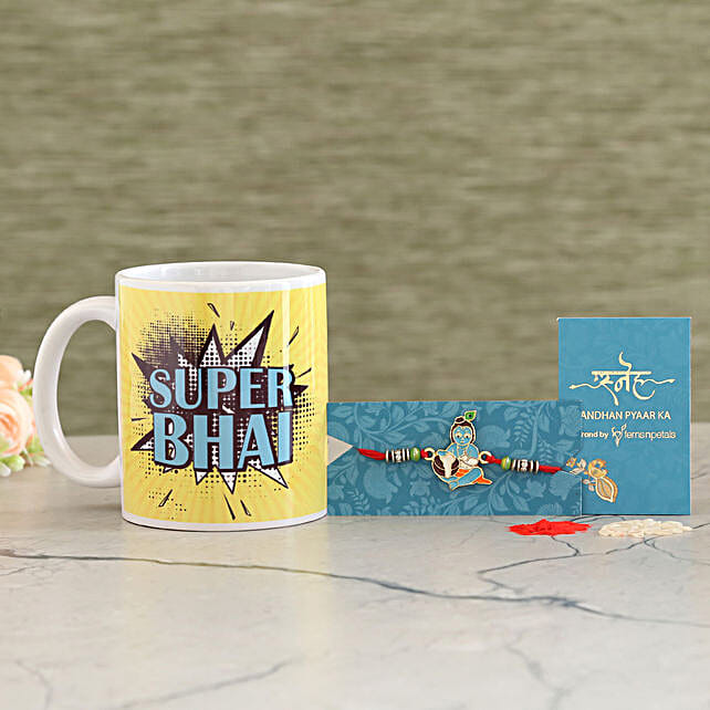 Bal Krishna Kids Rakhi And Super Bhai Mug malaysia | Gift Bal Krishna ...