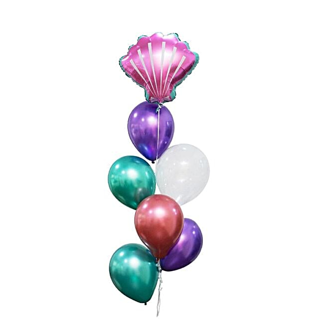 Shell Tail Balloons Bunch malaysia | Gift Shell Tail Balloons Bunch- FNP