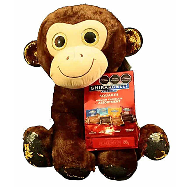 Plush Monkey And Chocolate Gift Set mexico | Gift Plush Monkey And ...