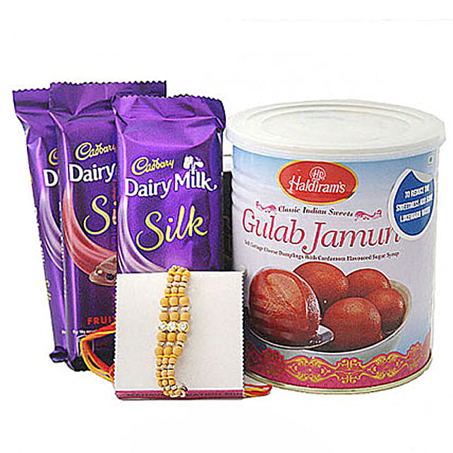 Gulab Jamun And Dry Fruits Rakhi Treat nepal | Gift Gulab Jamun And Dry ...