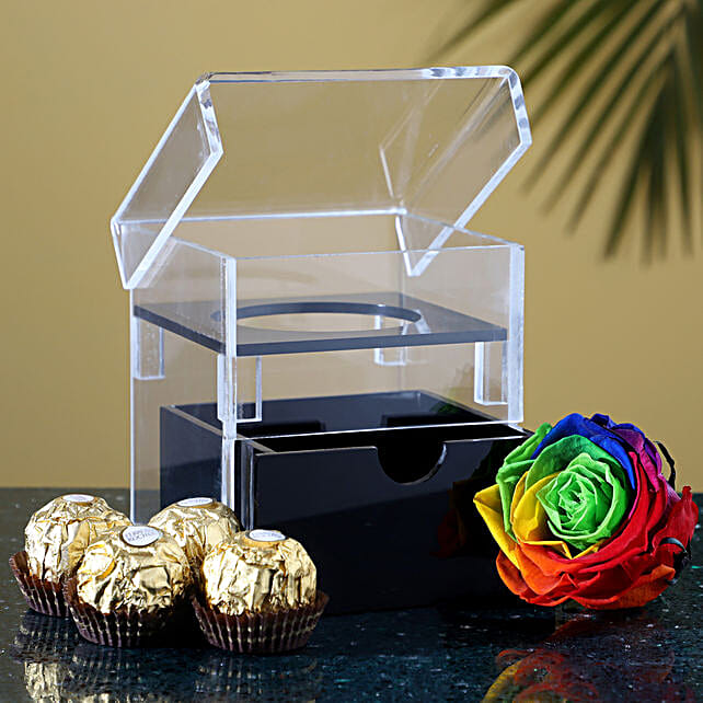 Multicolour Eternal Rose Ferrero Rocher nepal | Gift Multicolour ...
