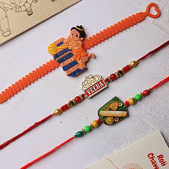 Veera & Kids Quirky Rakhi Set With Good Wishes Card new-zealand | Gift ...