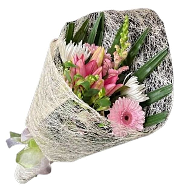 Pretty In Pastel Mixed Flowers Bouquet new-zealand | Gift Pretty In ...