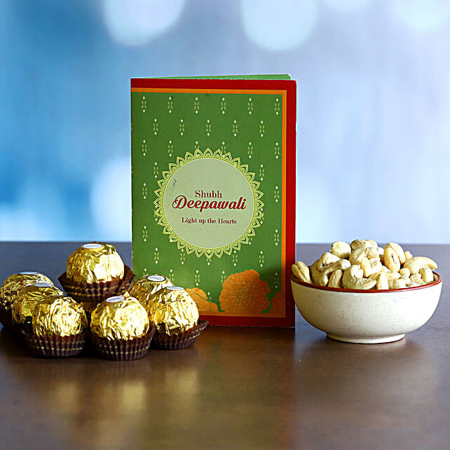 Diwali Greetings With Cashews And Ferrero Rocher philippines | Gift ...