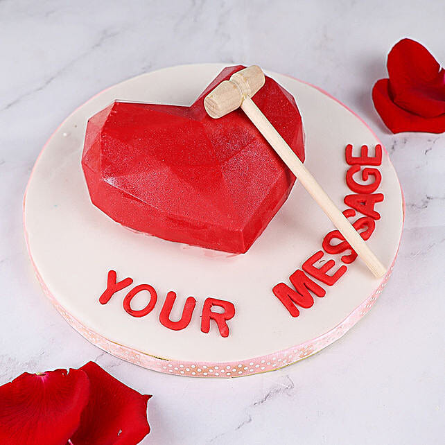 Heart Shape Smash Cake qatar | Gift Heart Shape Smash Cake- FNP