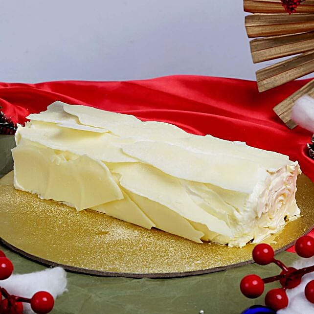 Xmas Vanilla Log Cake qatar | Gift Xmas Vanilla Log Cake- FNP