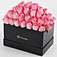 Pink Roses Box of Happiness | Gift Heavenly Pink Roses Arrangement ...